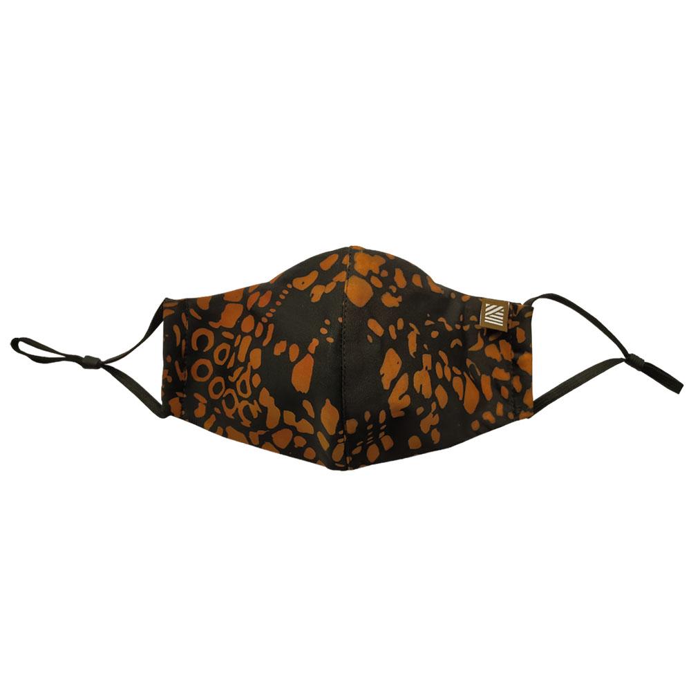 Batik Boutique Batik Face Mask - Black Leopard Silk Cotton ...