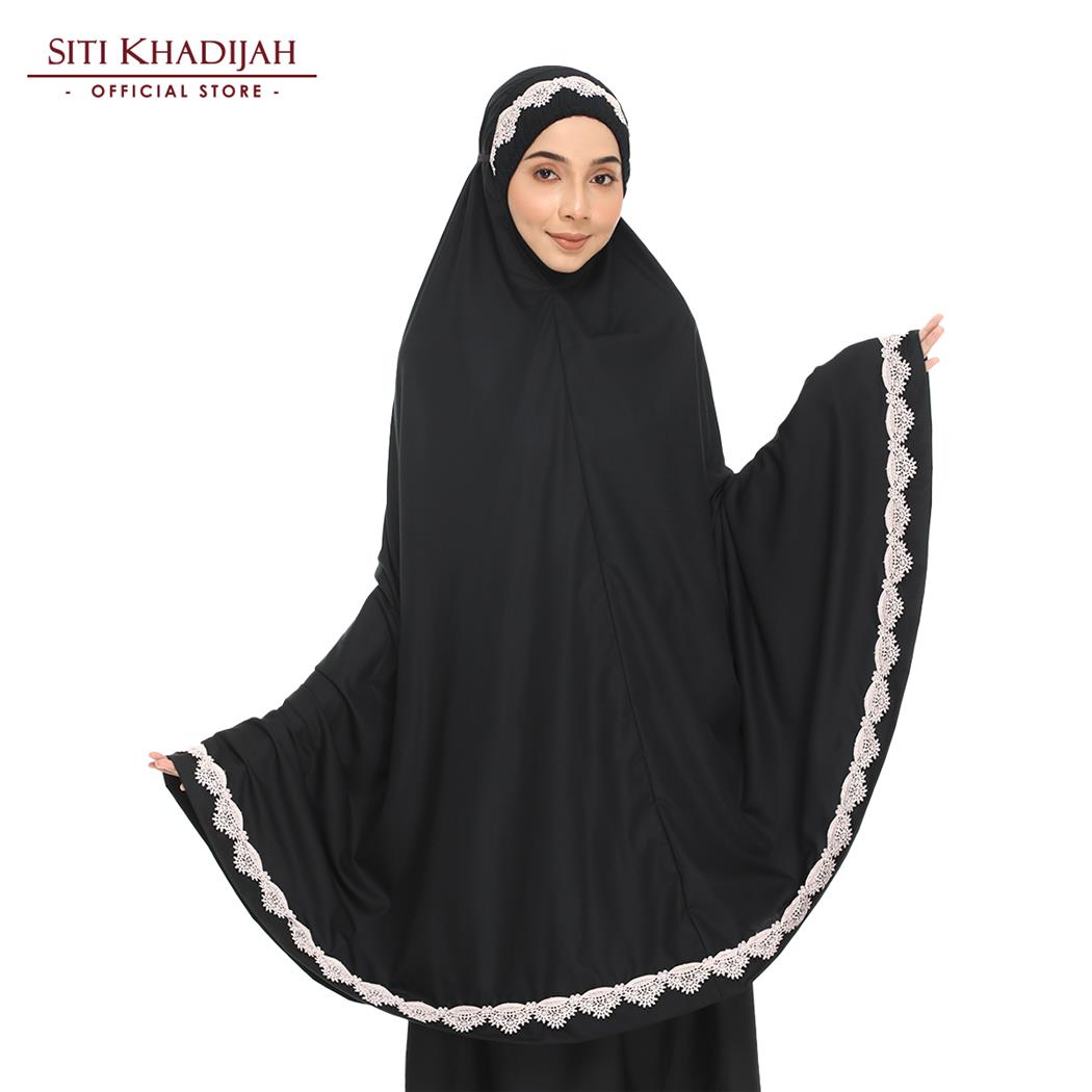Siti Khadijah Telekung Modish Fellah in Black ( M) - Temptations ...
