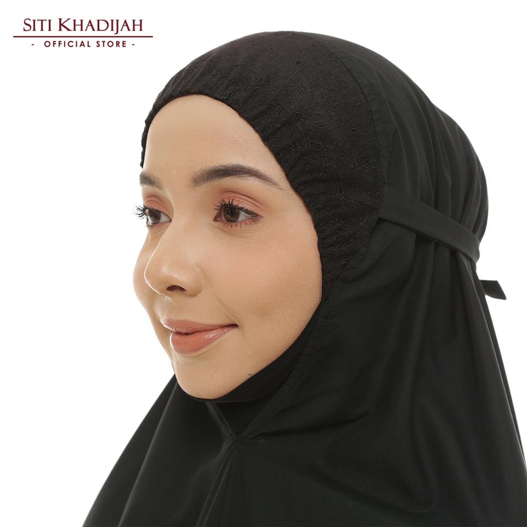 Siti Khadijah Telekung Broderie Kareala in Black ( M) - Temptations - Malaysia Airlines