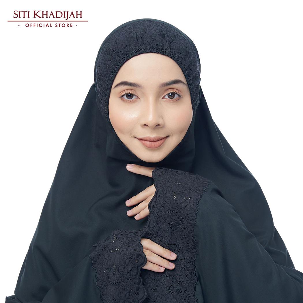 Siti Khadijah Telekung Signature Sierra in Black ( L) - Temptations ...