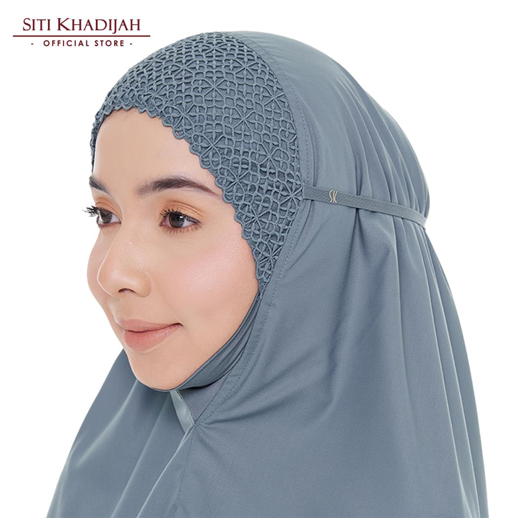 Siti Khadijah Telekung Modish Lian Li in Ash Blue ( M) - Temptations - Malaysia Airlines
