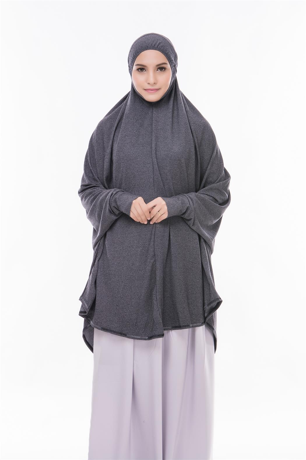ZAAHARA Telekung Mini Denim with sleeve in Dark Grey - Temptations ...